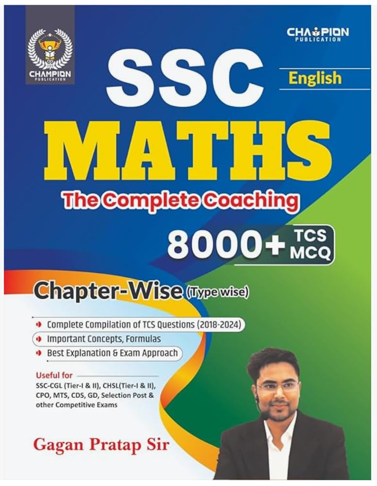 SSC Maths: The Complete Coaching, 8000+ TCS MCQ, Chapter-Wise (Type ...
